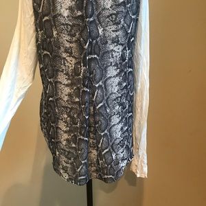 Maude | Tops | Long Sleeve Sheer Snake Skin Top | Poshmark